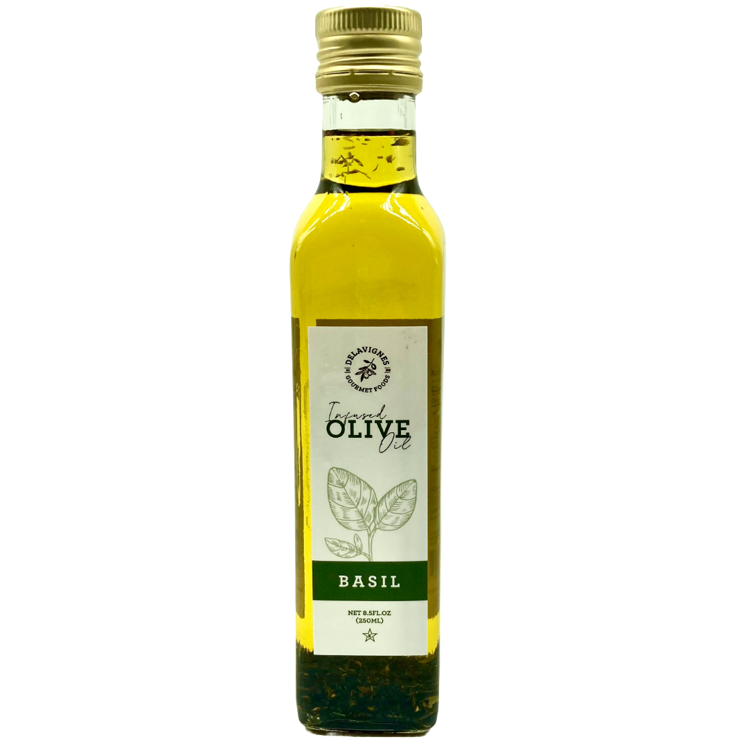 Basil Infused Olive Oil 8.5oz – Delavignes Gourmet Food & Gifts